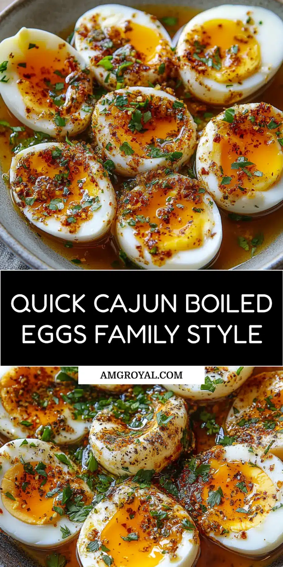 Cajun Boiled Eggs with Spicy Garlic Butter Sauce Recipe