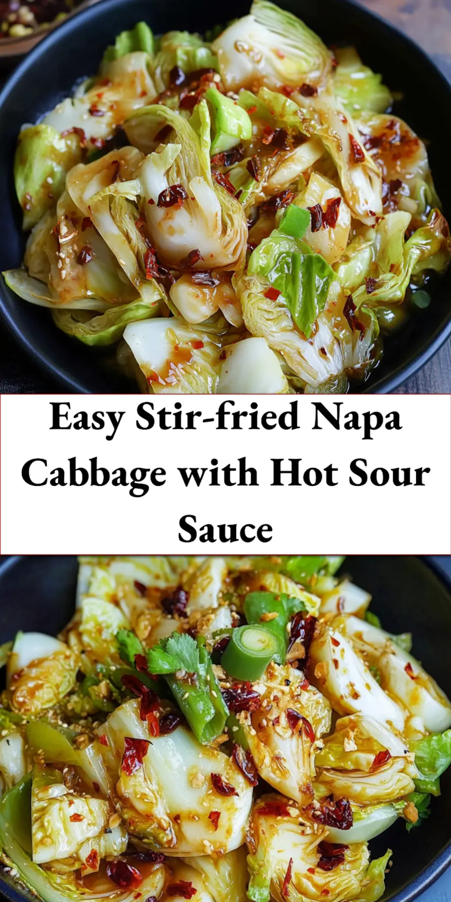 Stir-fried Napa Cabbage with Hot Sour Sauce Recipe Must-Try